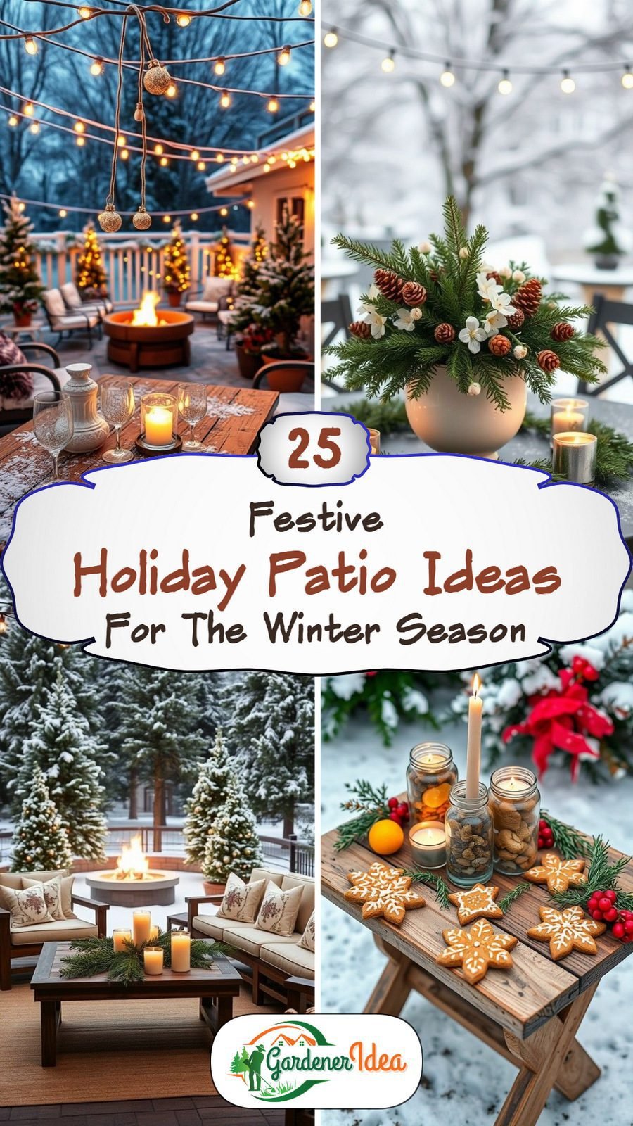 25 Festive Holiday Patio Ideas For The Winter Season - Gardener Idea