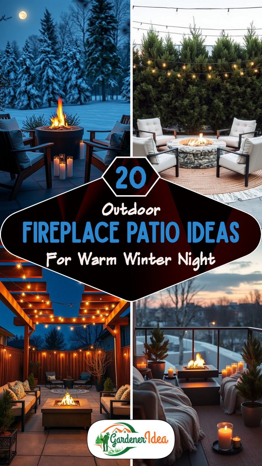 20 Outdoor Fireplace Patio Ideas For Warm Winter Night - Gardener Idea
