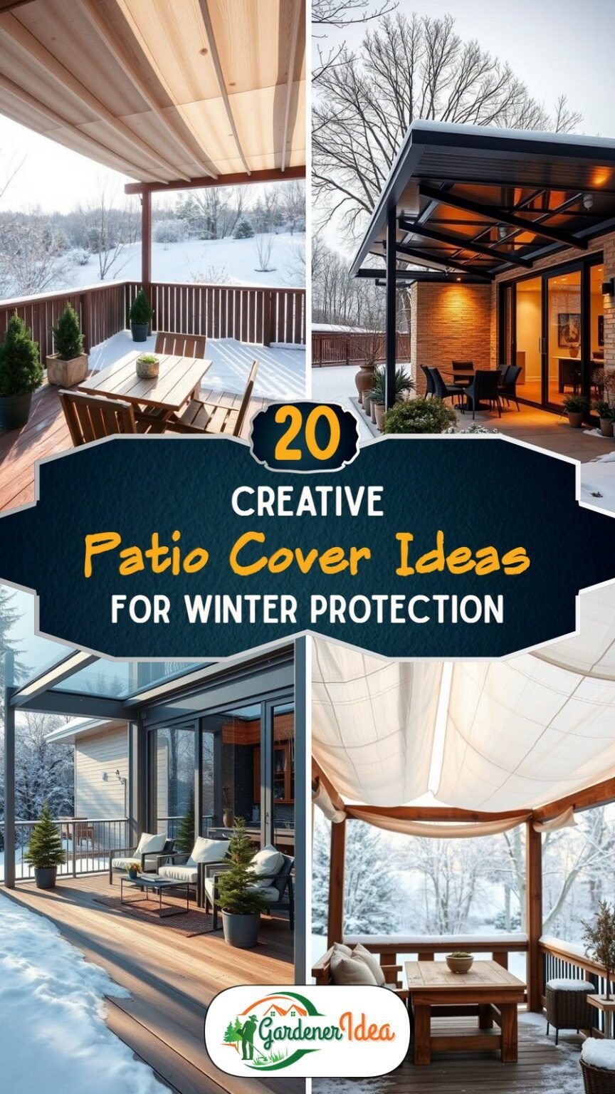 20 Creative Patio Cover Ideas For Winter Protection - Gardener Idea
