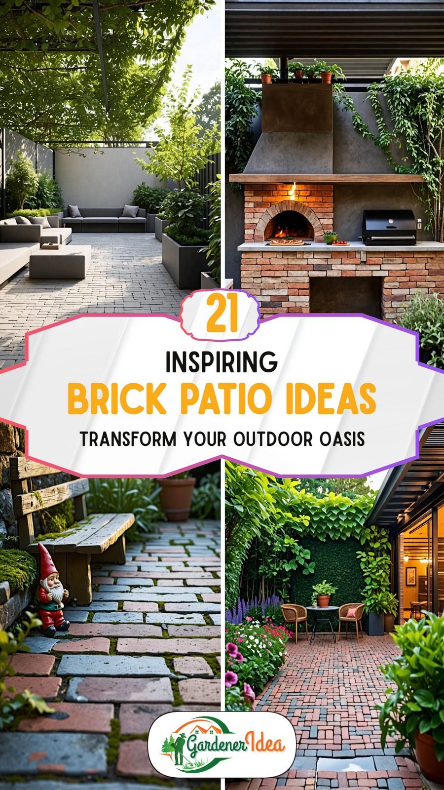 21 Brick Patio Ideas - Gardener Idea