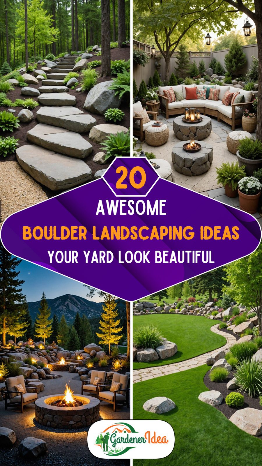 20 Boulder Landscaping Ideas - Gardener Idea