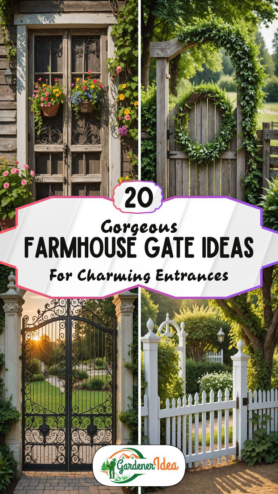 20 Farmhouse Gate Ideas For Charming Entrances - Gardener Idea