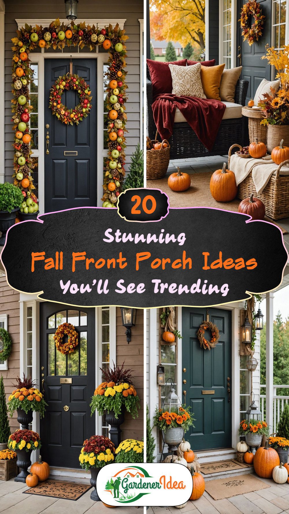 20 Fall Front Porch Ideas You’ll See Trending - Gardener Idea