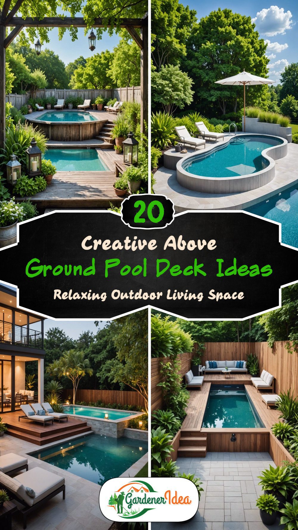 20 Creative Above Ground Pool Deck Ideas - Gardener Idea