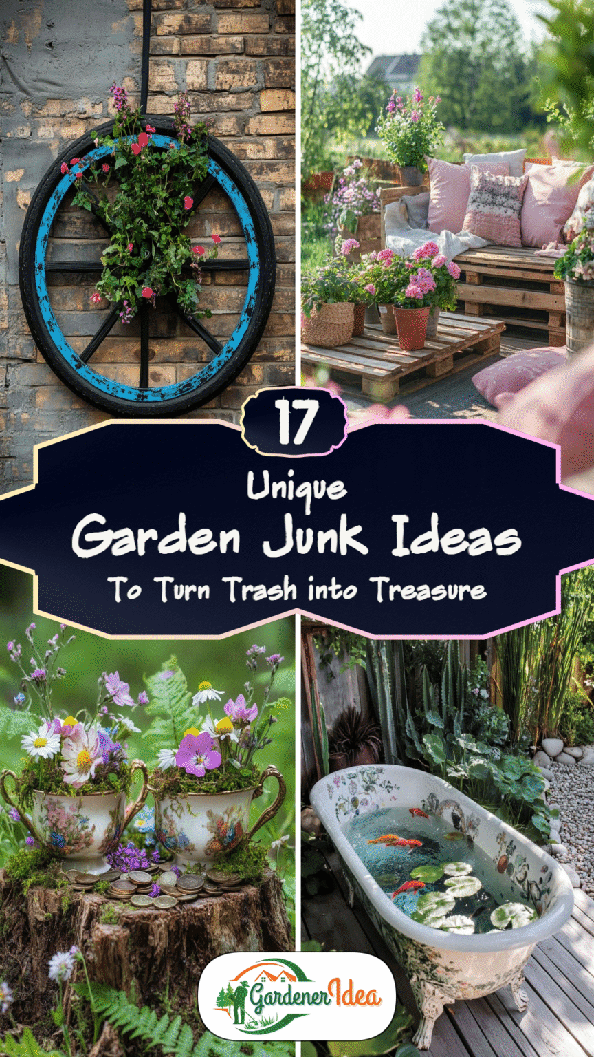 17 Garden Junk Ideas to Turn Trash into Treasure - Gardener Idea