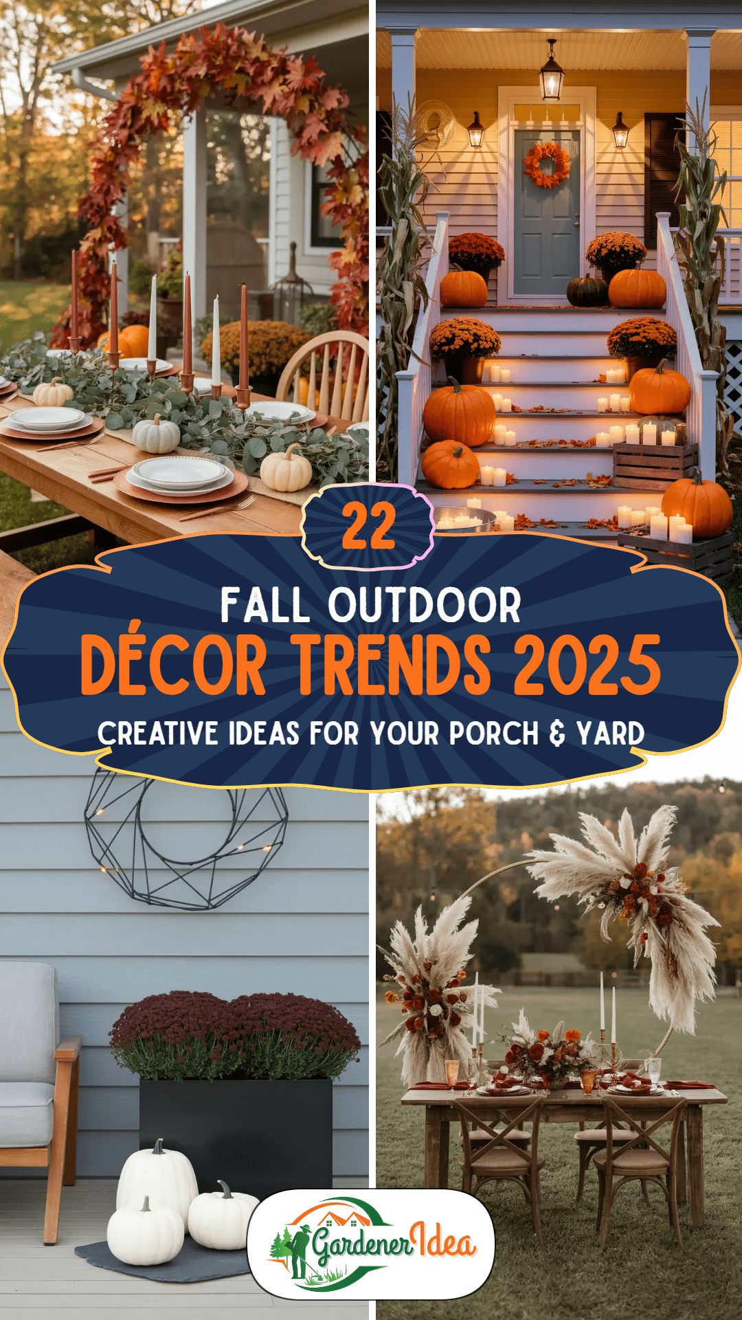 22 Fall Outdoor Decor Trends 2025 for Porch and Yard Style - Gardener Idea