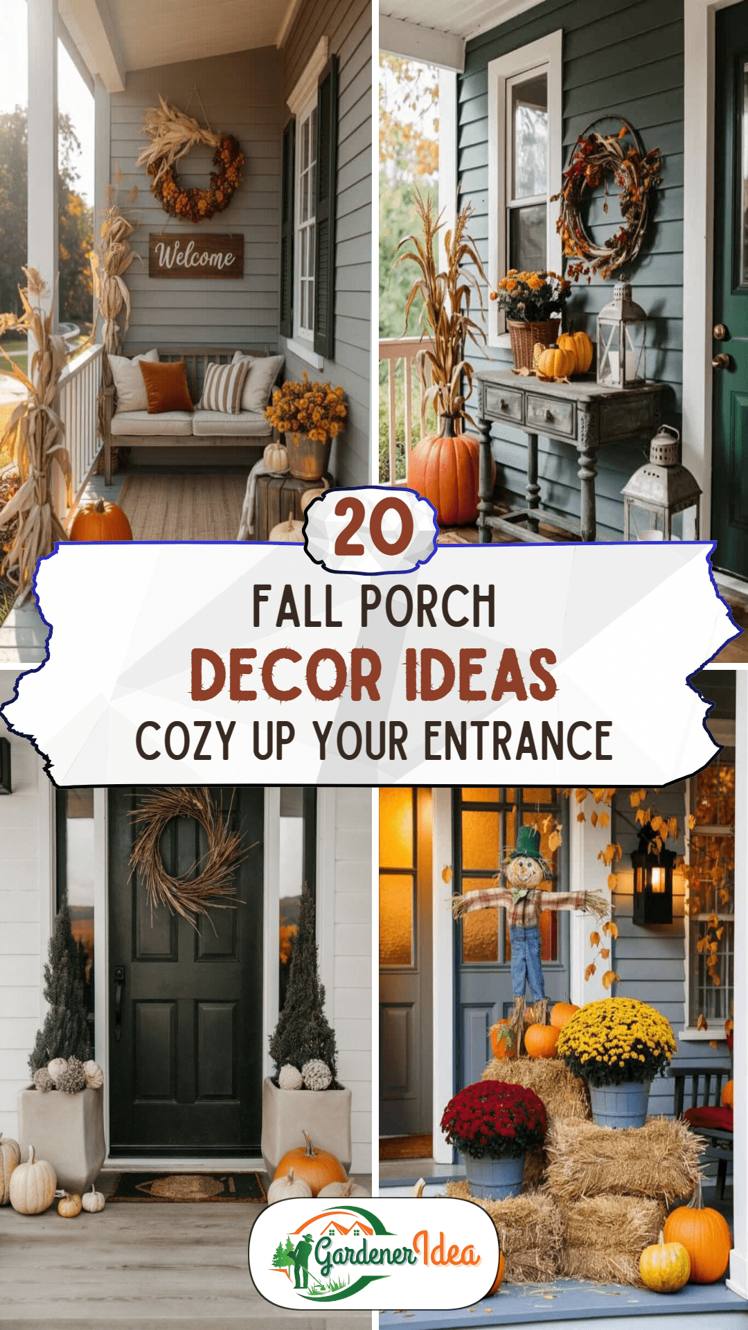 Cozy Up Your Entrance: 20 Fall Porch Decor Ideas - Gardener Idea