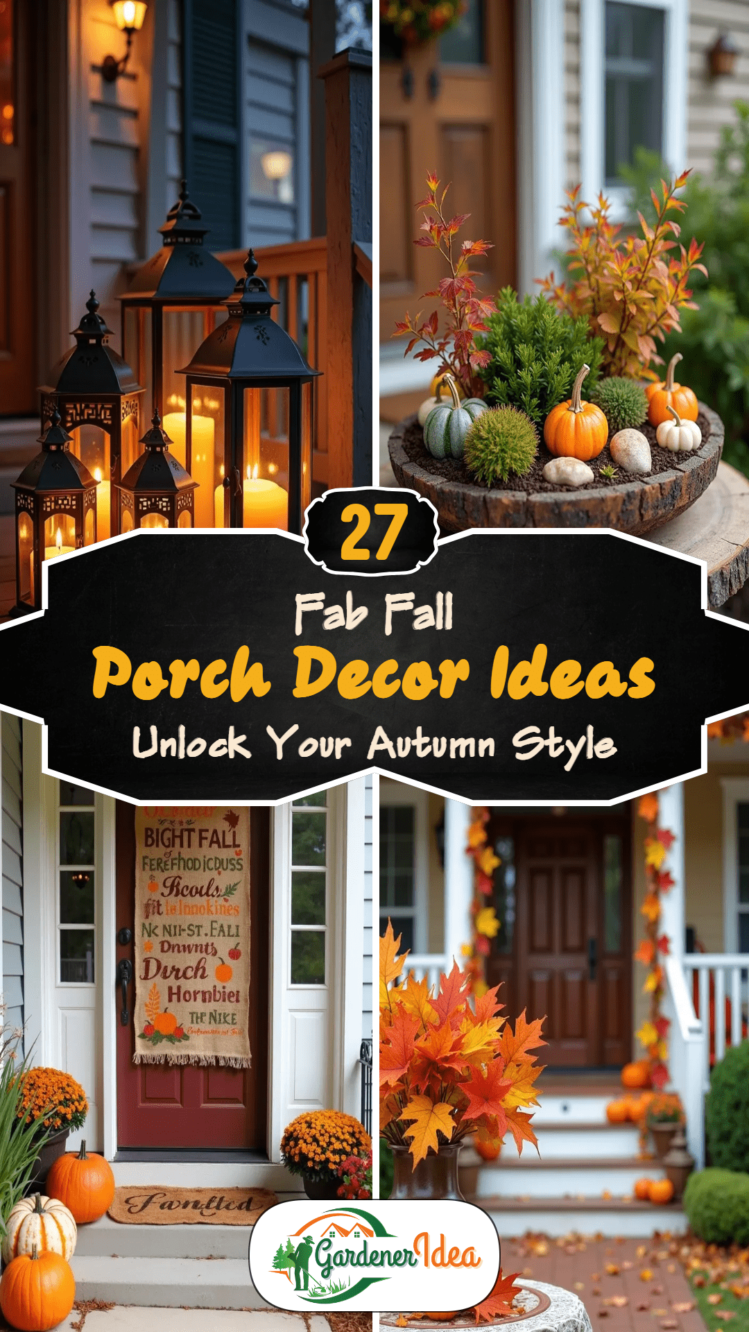 Unlock Your Autumn Style: 27 Fab Fall Porch Decor Ideas - Gardener Idea