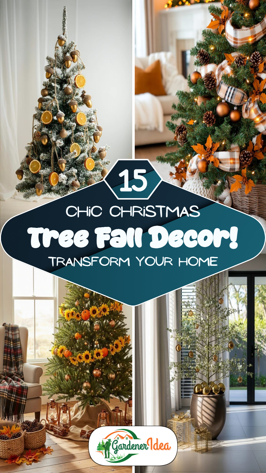 Transform Your Home with 15 Chic Christmas Tree Fall Decor! - Gardener Idea