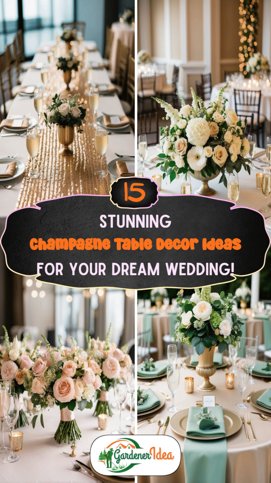 15 Stunning Champagne Table Decor Ideas for Your Dream Wedding ...
