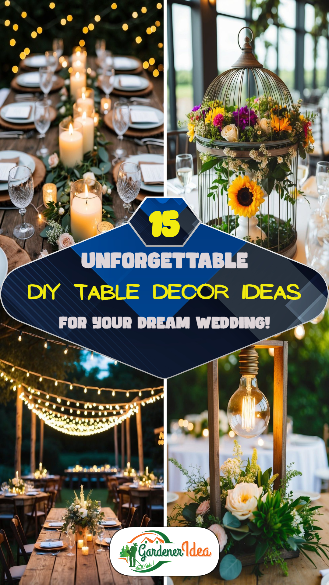 15 Unforgettable DIY Table Decor Ideas for Your Dream Wedding ...